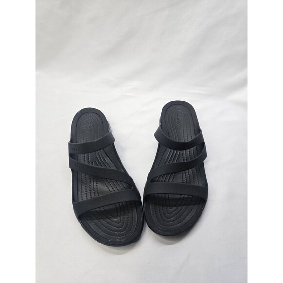 CROCS | Shoes | Crocs Swiftwater Slip On Slide Sandals Womens 9 Black ...